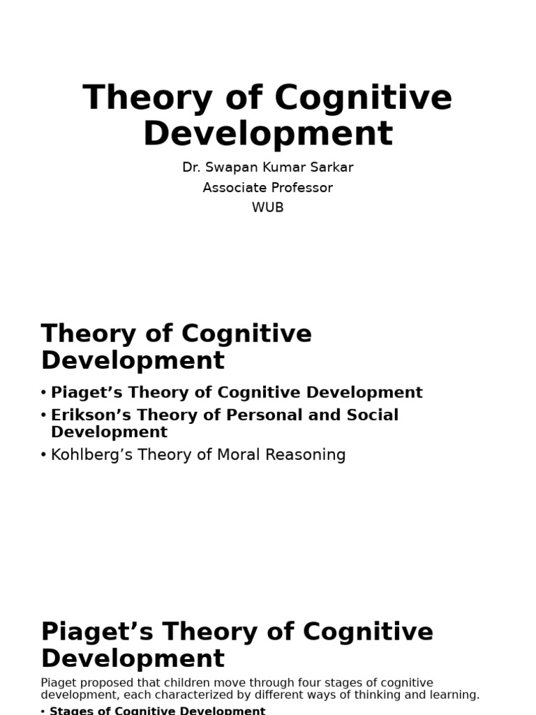 Cognitive Development Model 1 | PDF | Cognitive Development | Thought