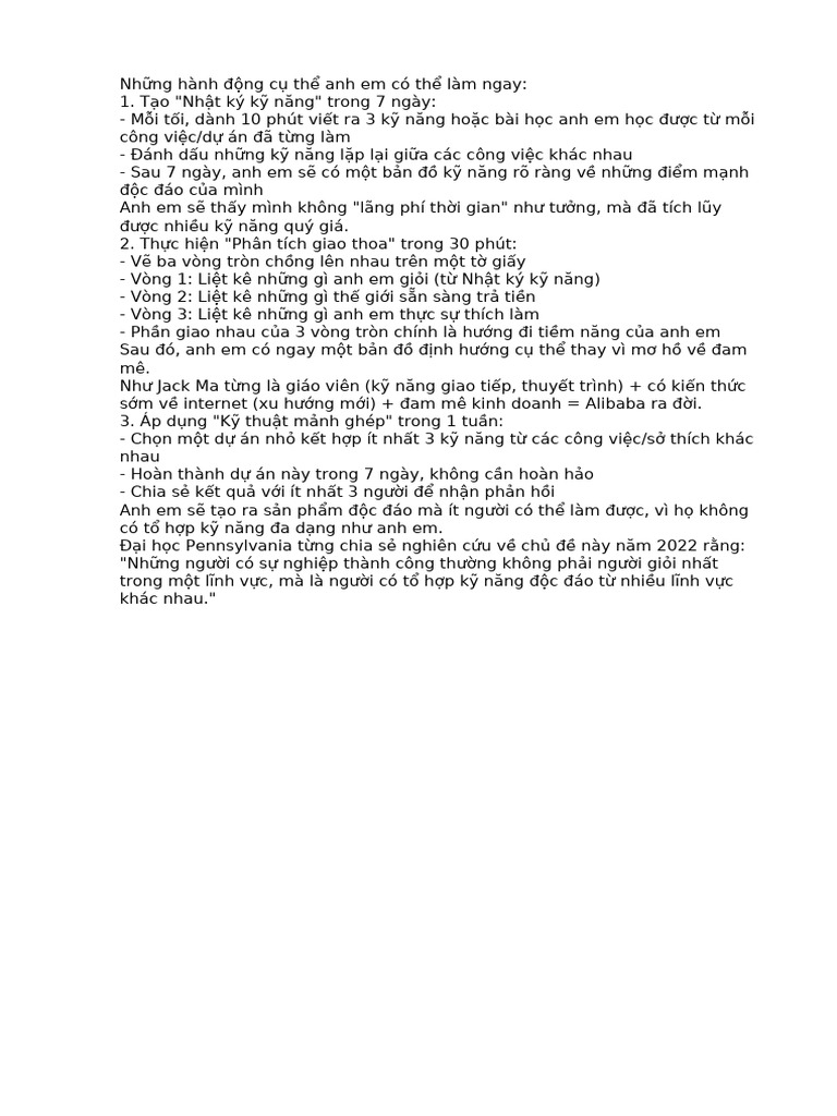 Cach Xay Dung Ky Nang | PDF