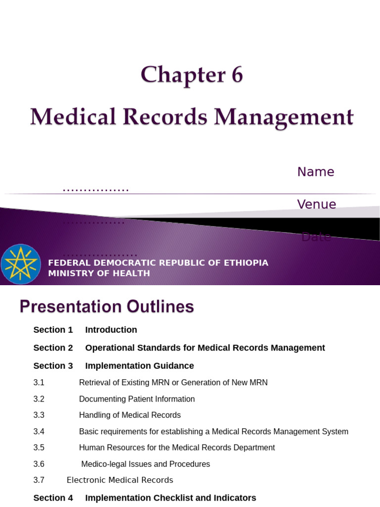 Medical Records Management | PDF | Medical Record | Patient