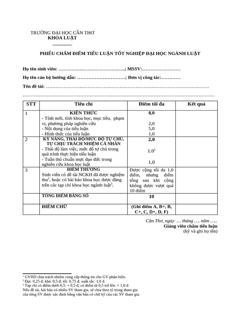 Phieu Cham TLTN | PDF