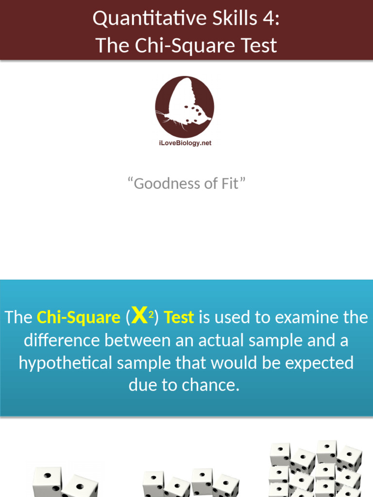 Quantitative Skills 4 The ChiSquare Test | PDF | P Value | Chi Squared Test