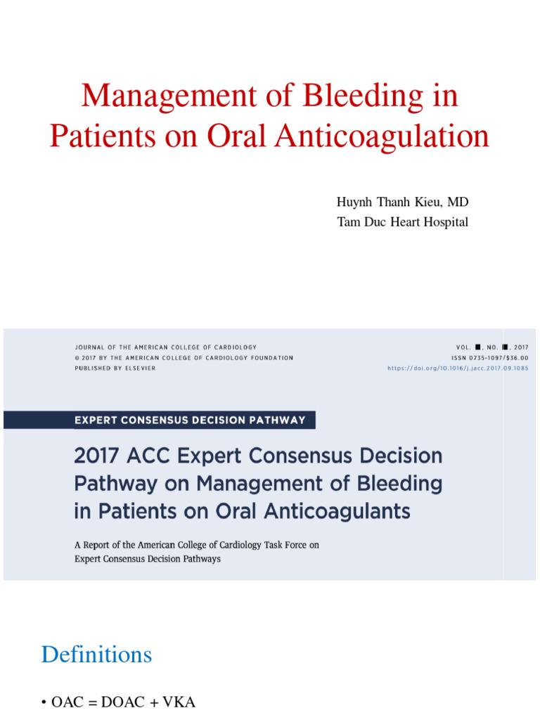 Managing Bleeding in Anticoagulated Patients | PDF | Bleeding | Vertebrates