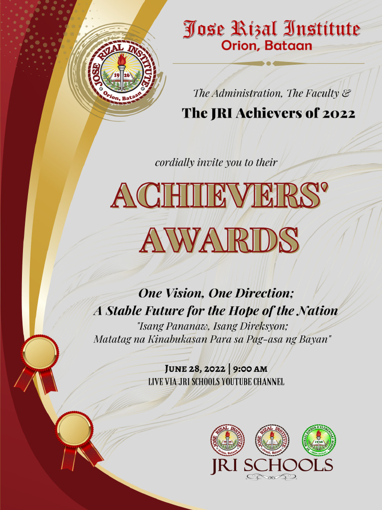 JRI Achievers Awarding Invite | PDF