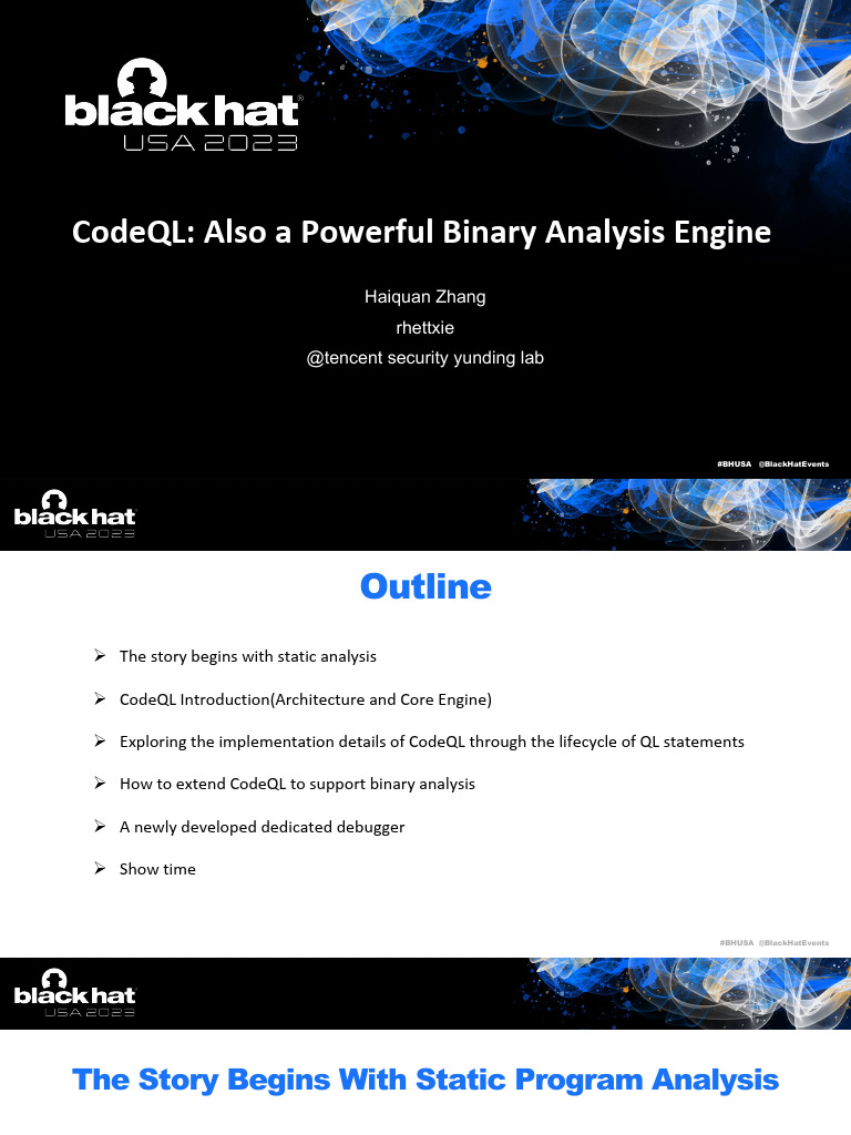 US 23 Zhang CodeQL Also A Powerful Binary Analysis Engine | PDF | Databases | Compiler