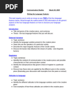 Communication Studies IA Guidelines | PDF | Linguistics | Narrative