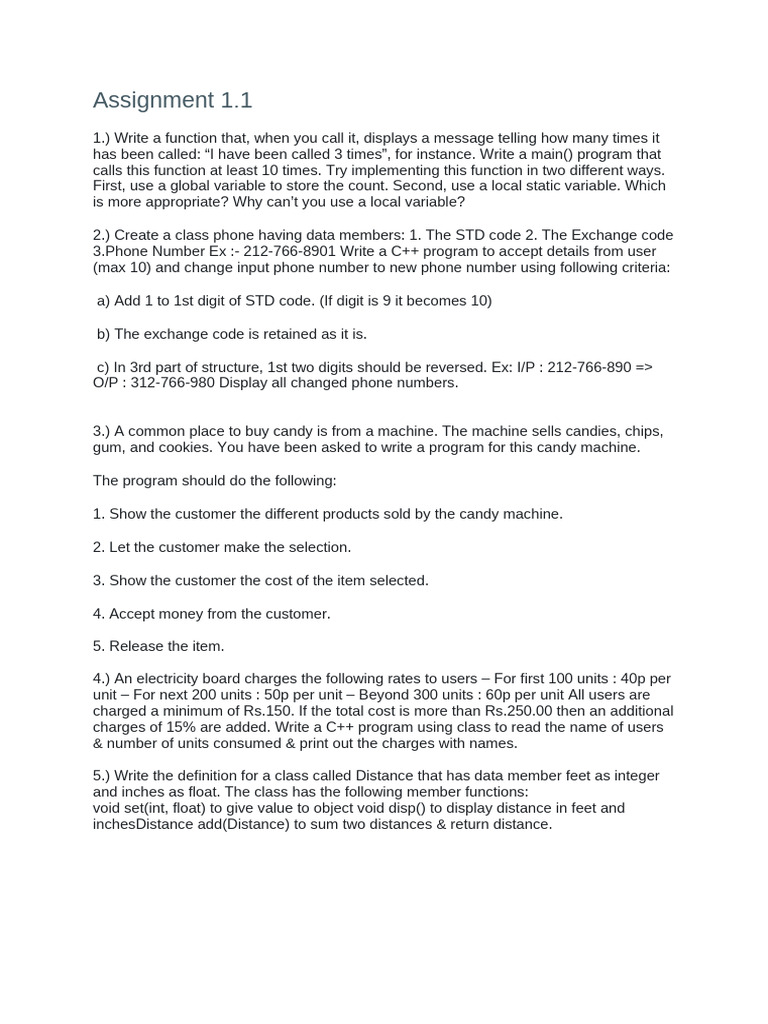 Assignment 1 | PDF