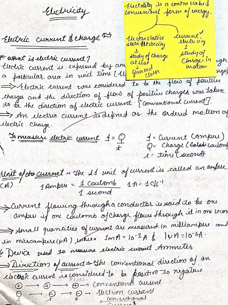 Electricity Notes | PDF