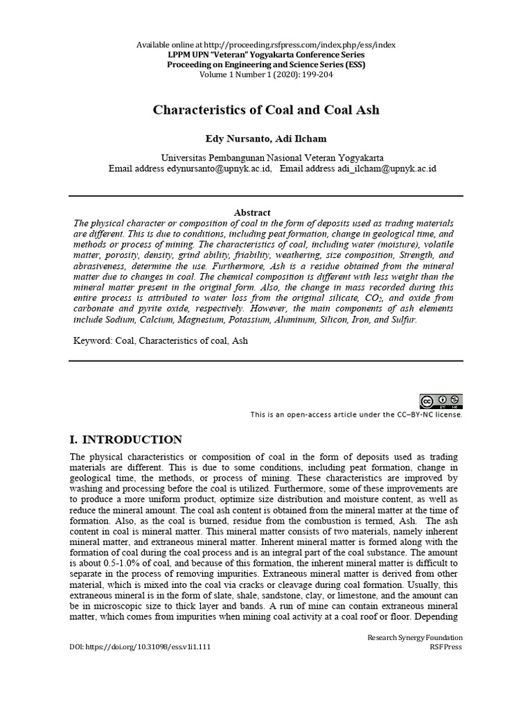 Characteristics of Coal and Coal Ash | PDF | Coal | Porosity