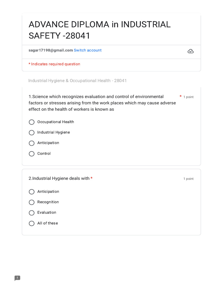 ADVANCE DIPLOMA in INDUSTRIAL SAFETY -28041 | PDF | Applied And ...