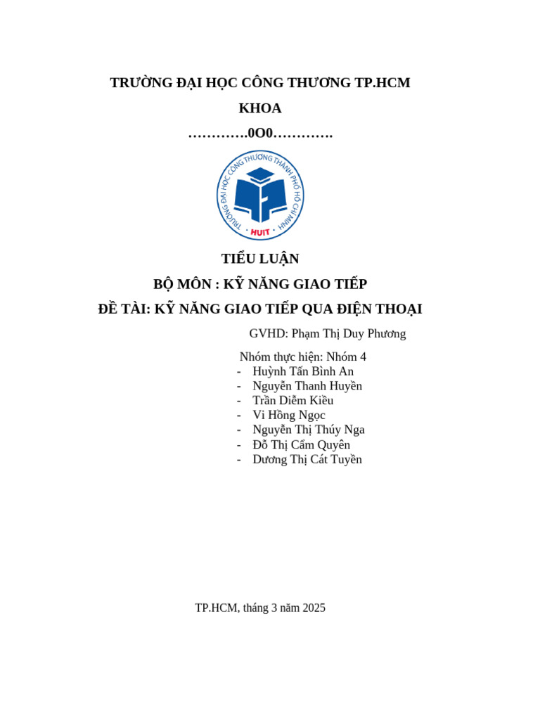 Tieuluannhom4.kngt... | PDF