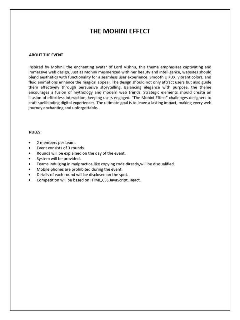 The Mohini Effect | PDF