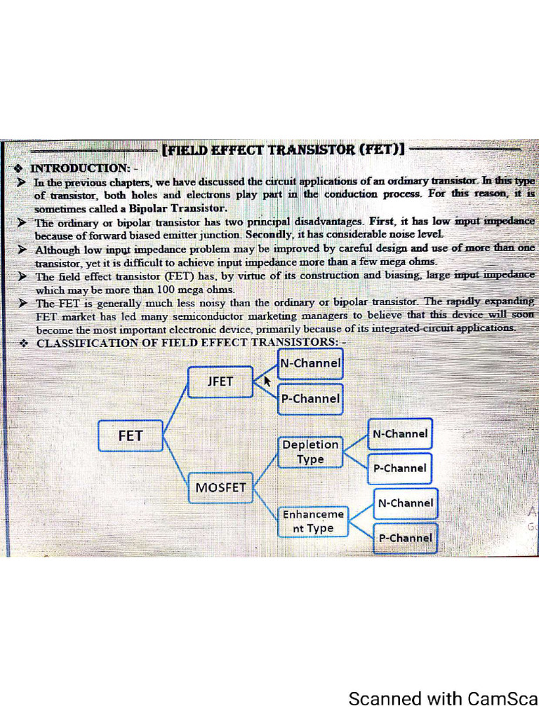Analog Electronics & OPAMP-Field Effect Transistors | PDF