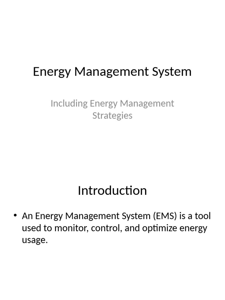 Energy Management System Overview | PDF
