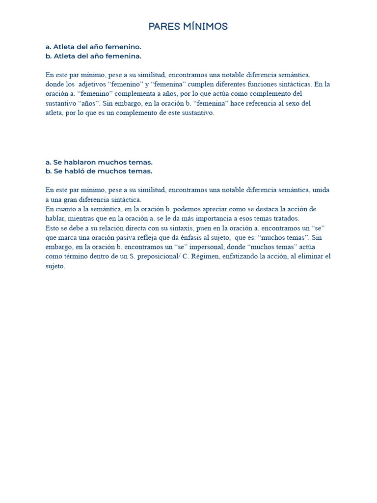 PARES MÍNIMOS | PDF