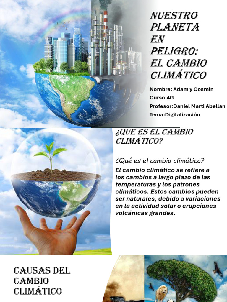 El Cambio Climatico | PDF | Cambio climático | Gases de efecto invernadero