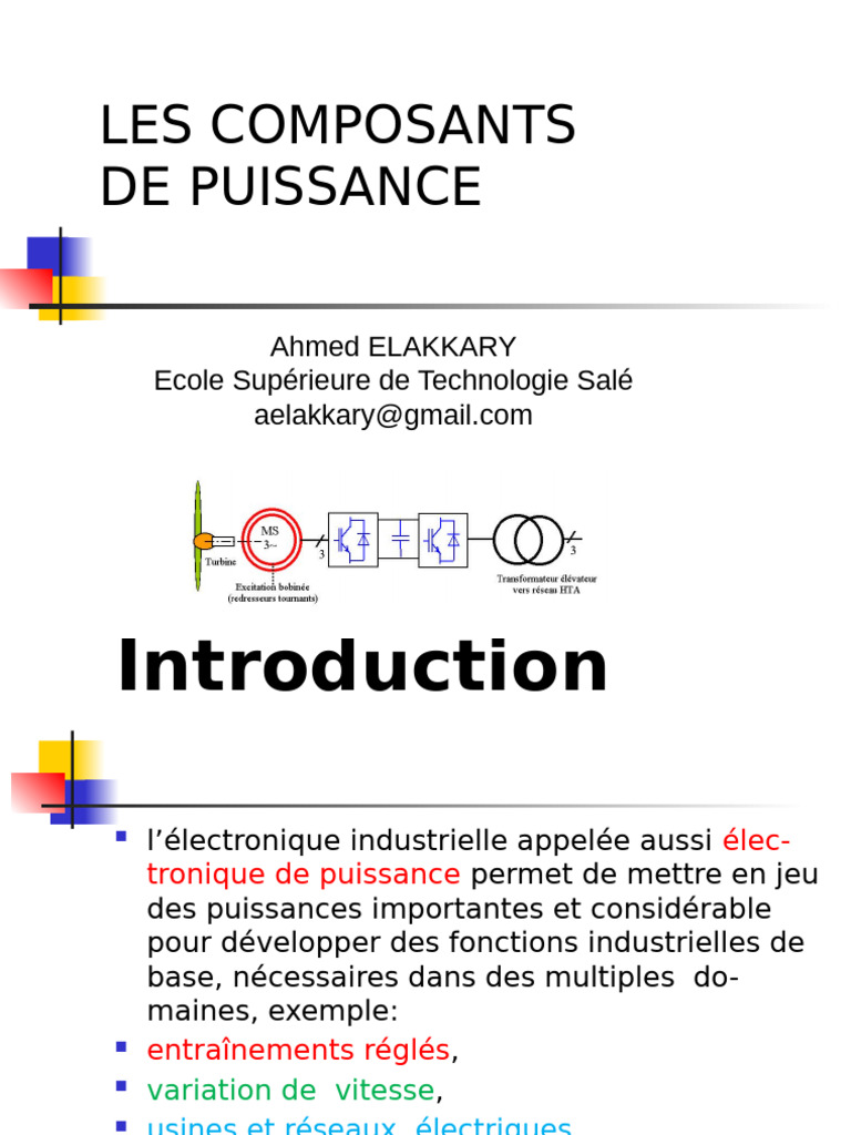 chapitre1-LES COMPOSANTS | PDF | Composants électriques | Puissance (physique)
