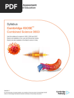 Cambridge IGCSE Combined Science 2025 | PDF | Chemistry | Physical Sciences
