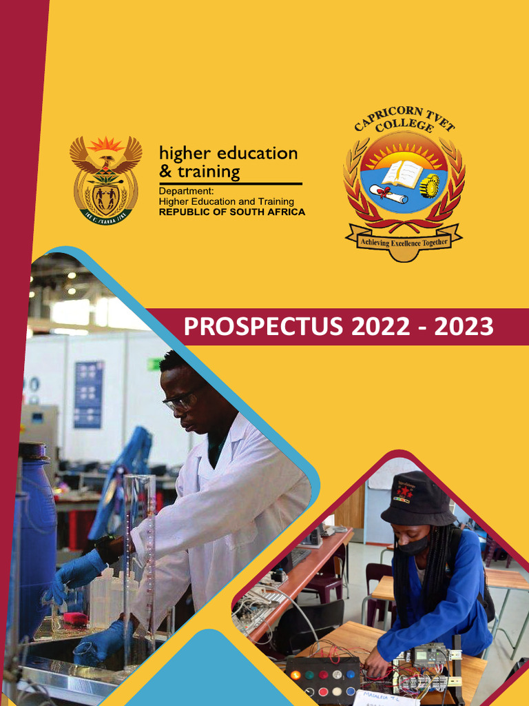 Capricorn TVET Prospectus 2022-2023 | PDF | Diploma | Vocational Education