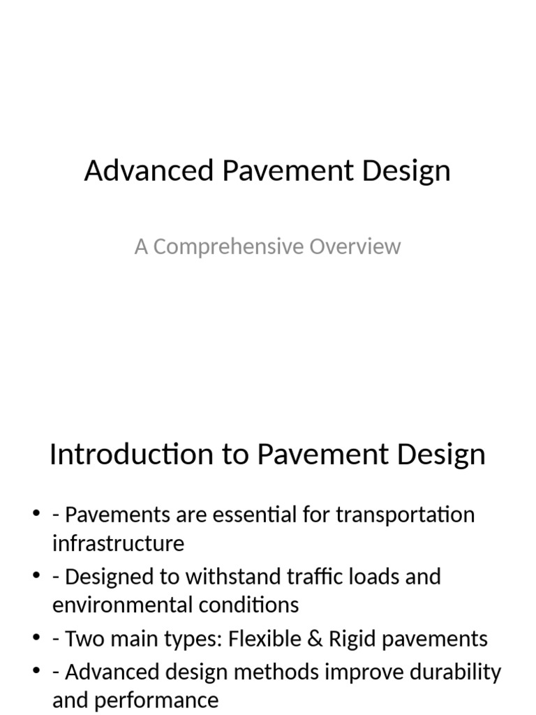 Advanced Pavement Design-1 | PDF