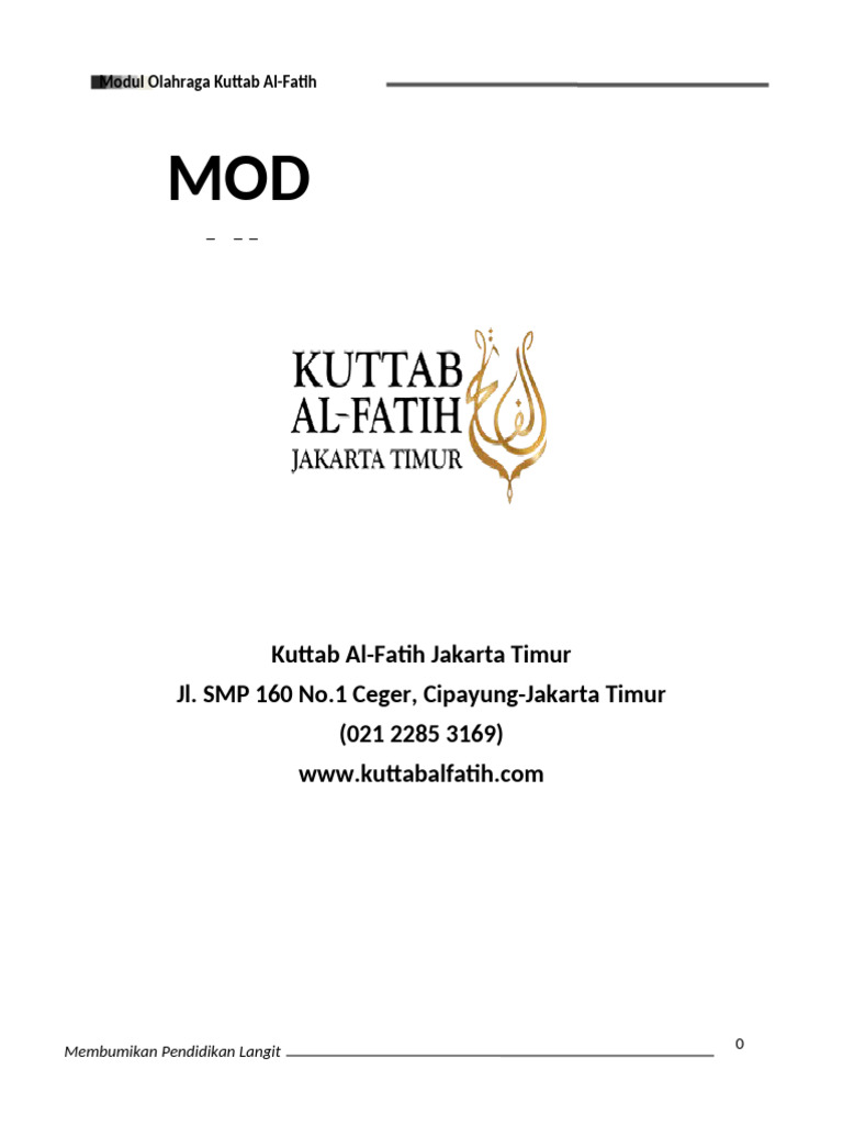 Modul Olahraga Kuttab Al-Fatih | PDF