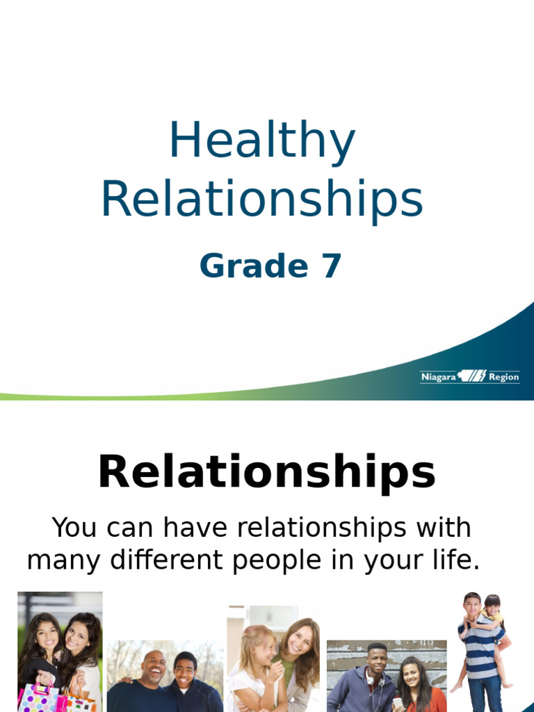 Healthy Relationships for Grade 7 Students | PDF