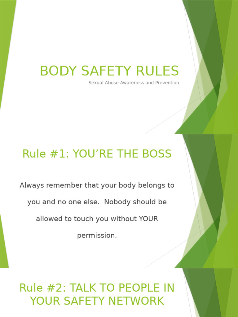 Body Safety Rules PPT For Secondary | PDF