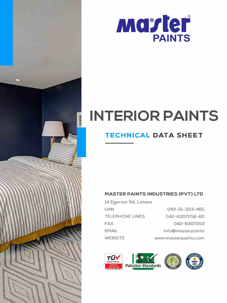 Master Paints Interior Products Tds | PDF