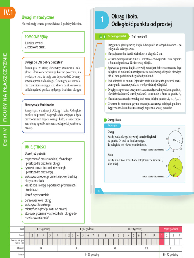 NE - Podrecznik Nauczyciela 6 IV 1 Okrag I Kolo Odleglo | PDF