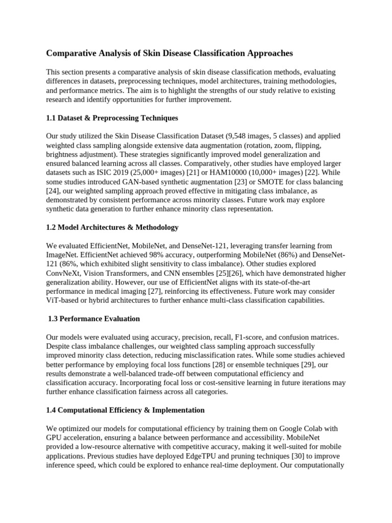 Skin Disease Classification Methods Analysis | PDF | Applied ...