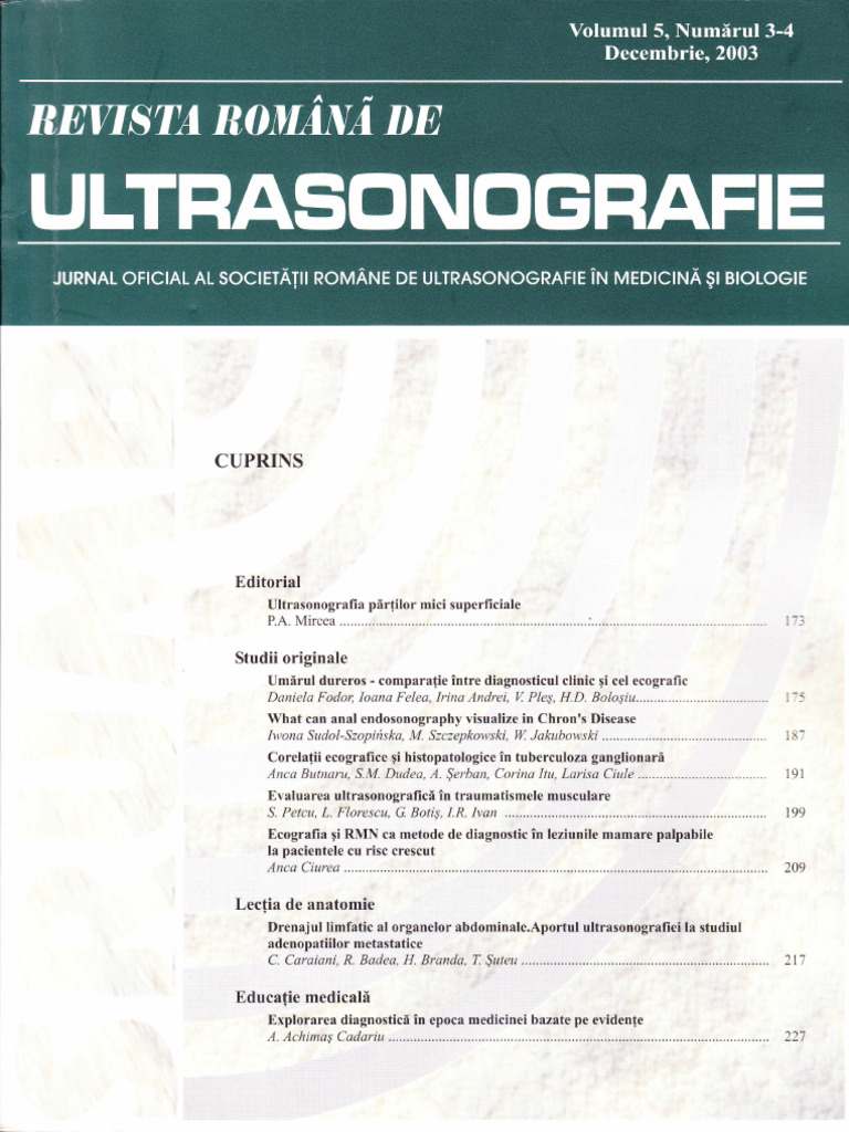 Ultrasonografie revista | PDF