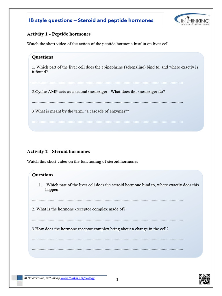 hormone_function_video_worksheet | PDF | Pituitary Gland | Hypothalamus