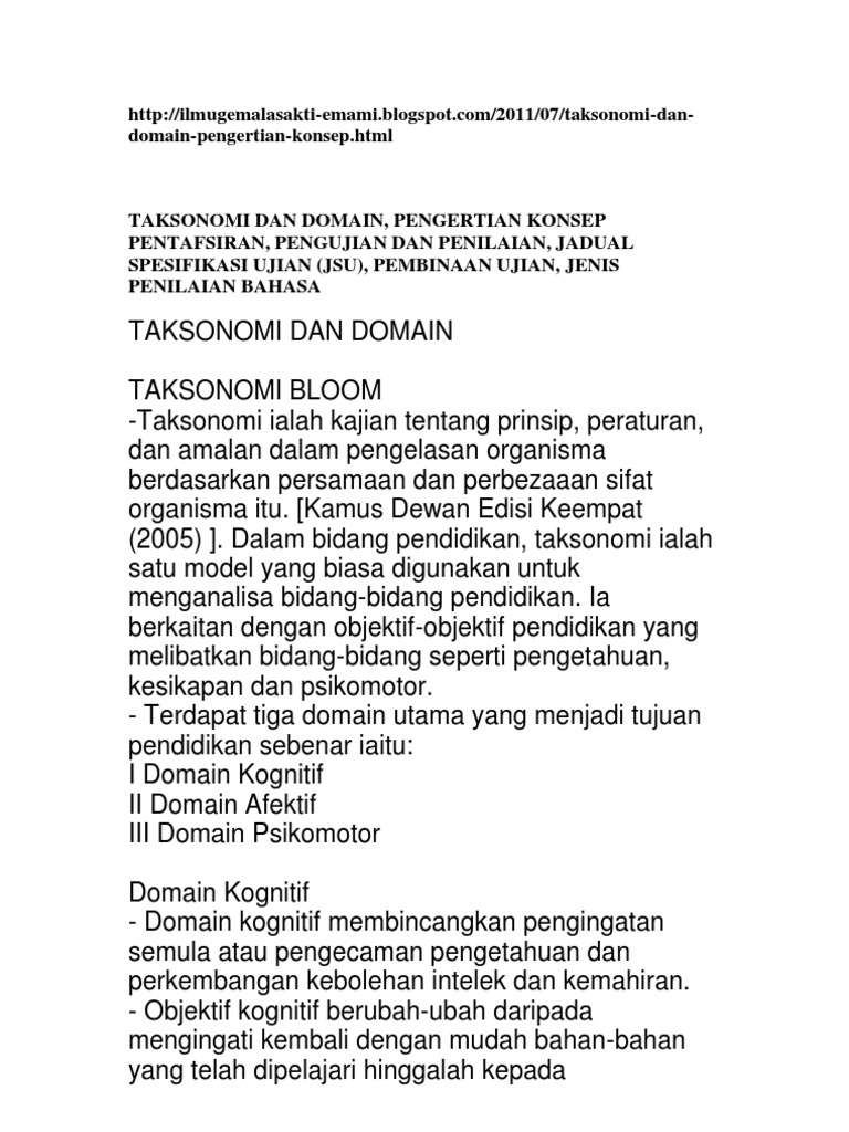Taksonomi Jsu | PDF