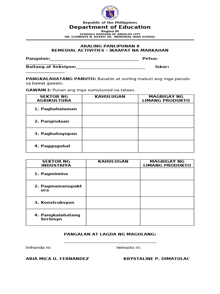 AP9 Fourth Quarter Remedial Activities | PDF