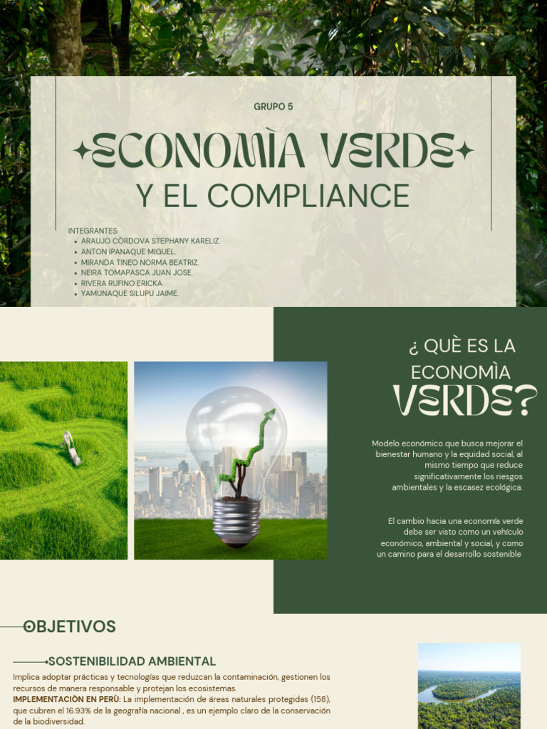 Economía Verde y Compliance en Perú | PDF | Sustentabilidad | Energía ...