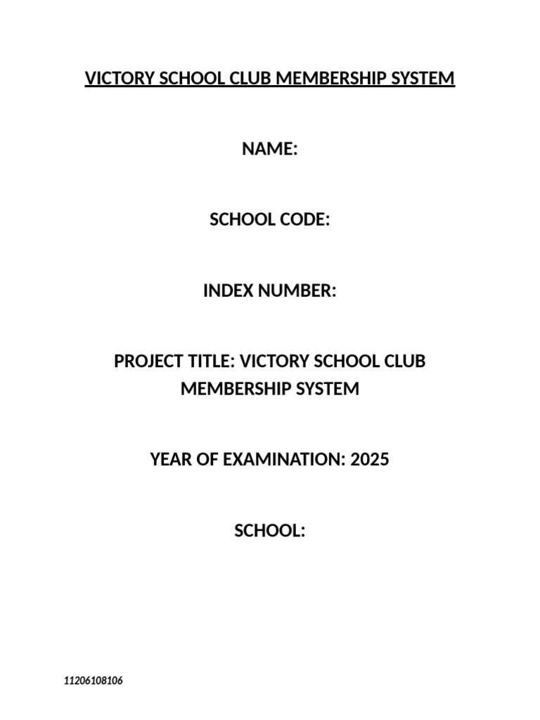 Victory School Club Membership System | PDF | Feasibility Study | Usability