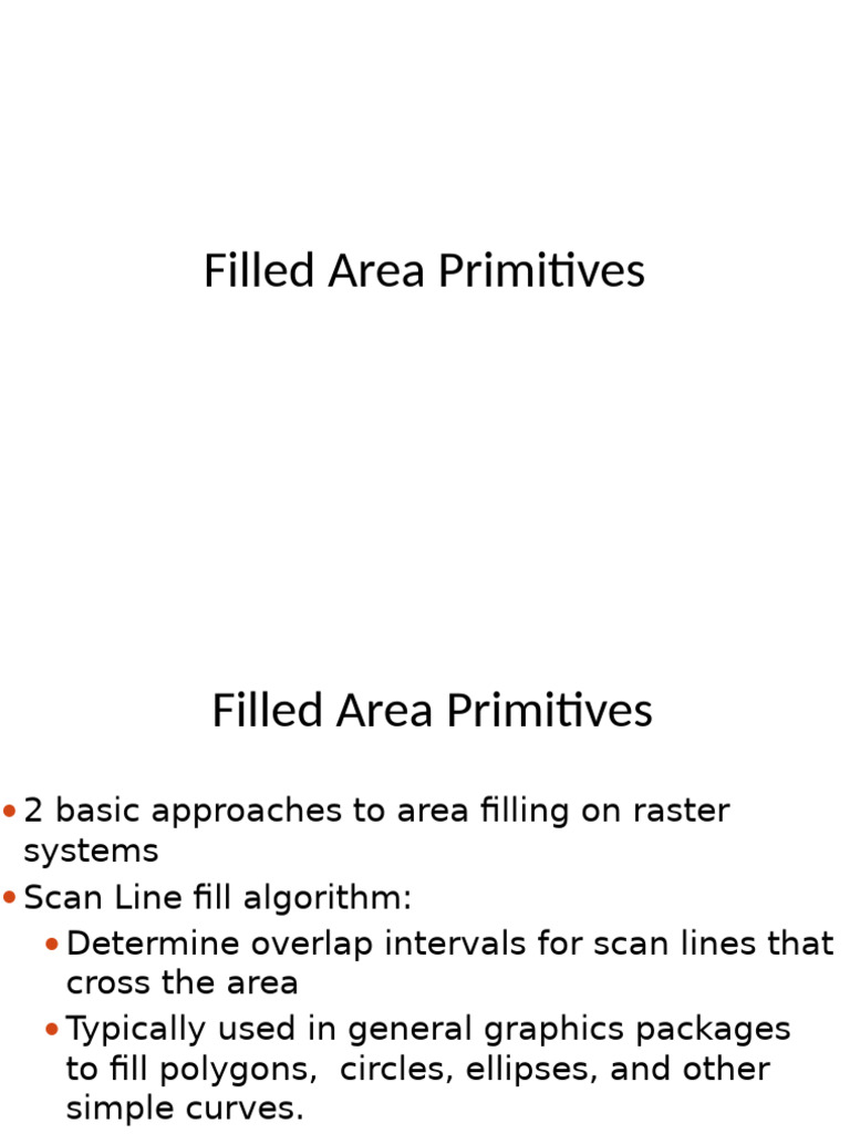 Week 4 Filled Area Primitives | PDF | Algorithms And Data Structures | Graphics