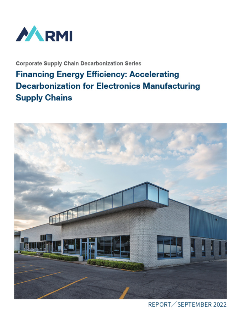 Financing Energy Efficiency Accelerating Decarbonization For Electronics Manufacturing | PDF ...