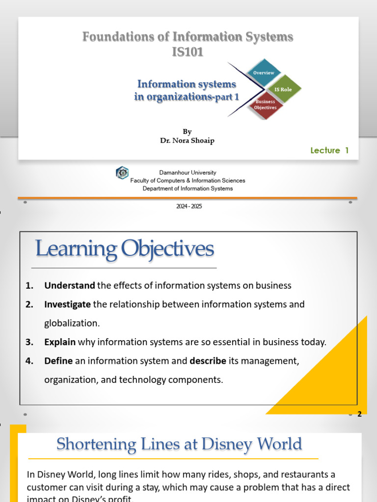 Information System Lecture1 | PDF | Information | Collaboration