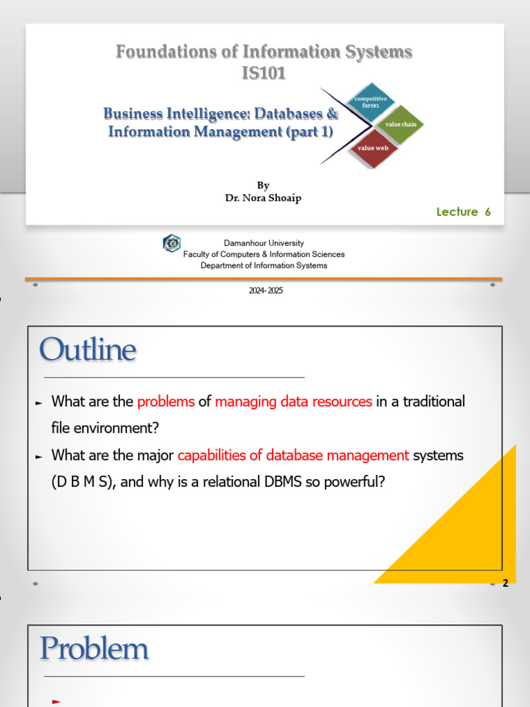 Information System Lecture6 | PDF | Relational Model | Databases