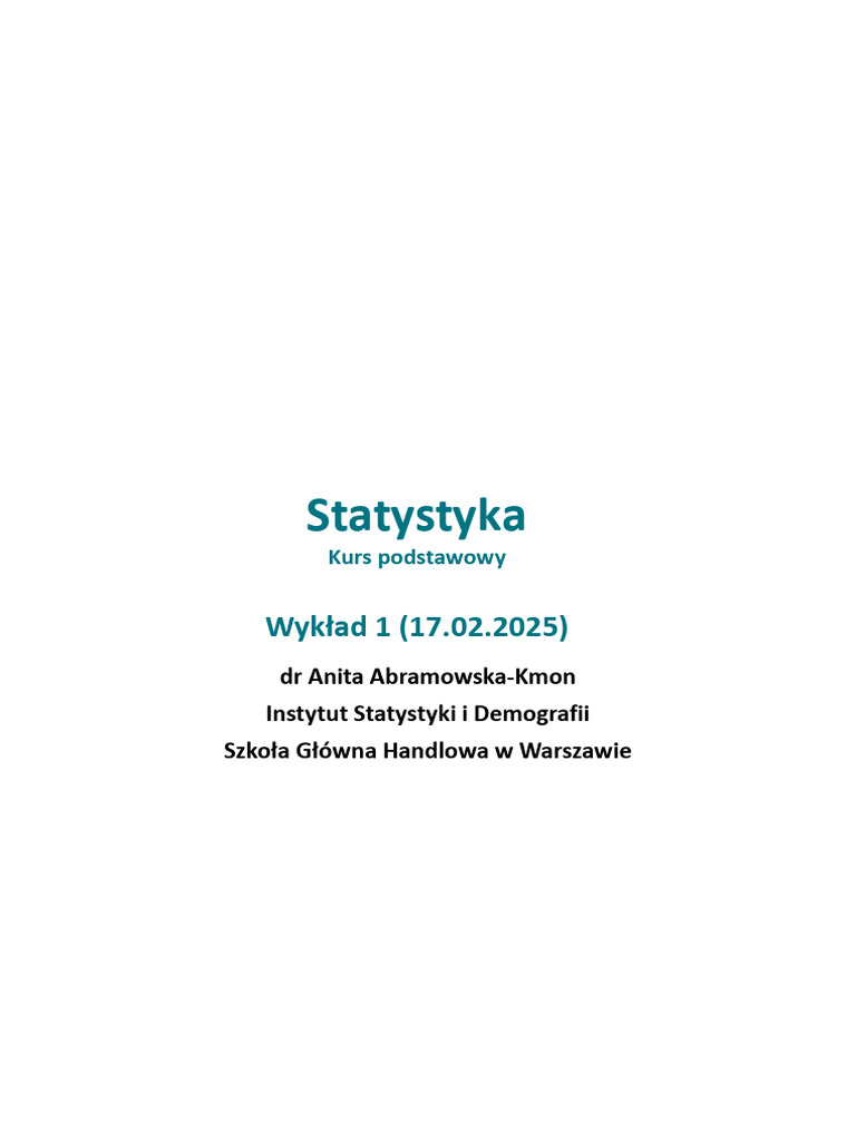 Statystyka | PDF