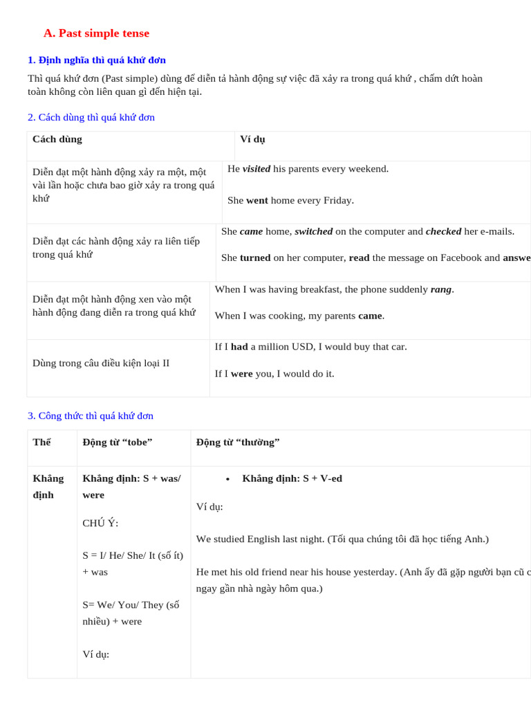 MIXED - QKĐ, QKTD | PDF