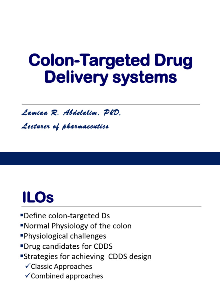 Lec 3 & 4 - Colon-Targeted DDs | PDF | Large Intestine ...