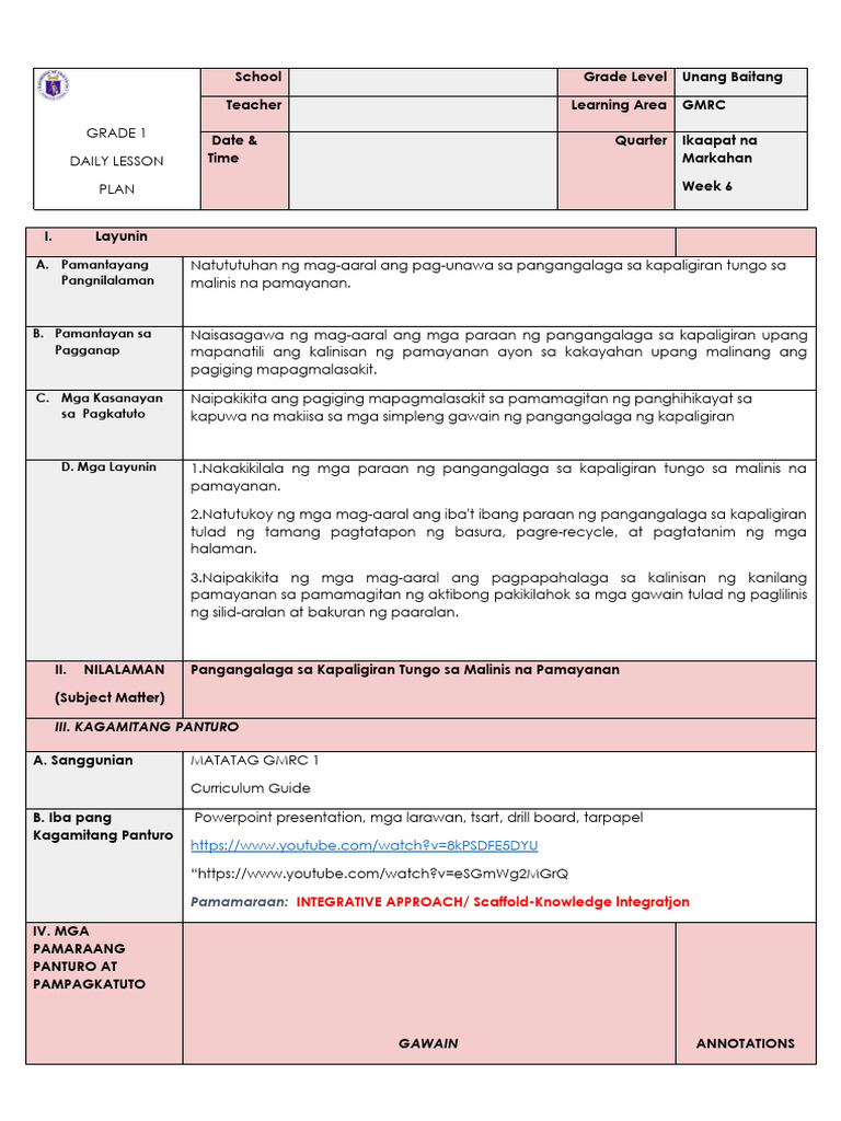 Cot GMRC1 Q4 W6 | PDF