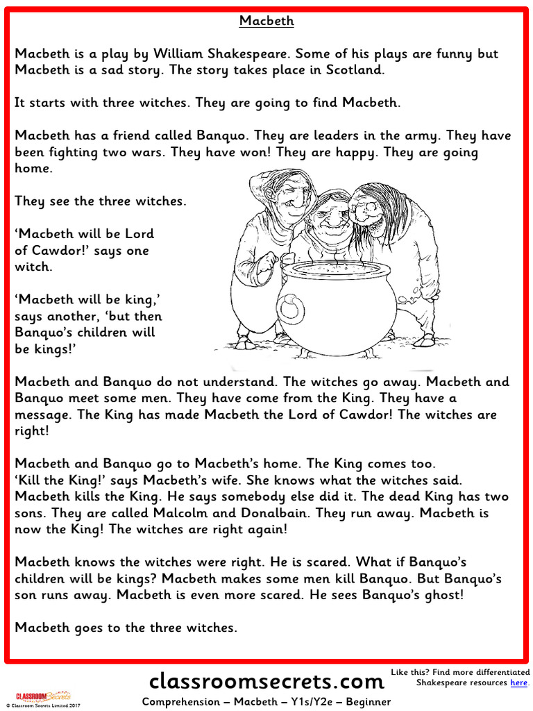 The Story of Macbeth | PDF | Macbeth | Shakespearean Tragedies