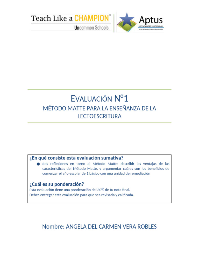 MME - Evaluación 1 | PDF | Aprendizaje | Modificación de comportamiento