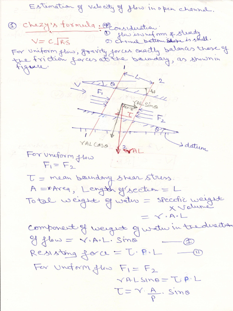 Chezy Formula | PDF