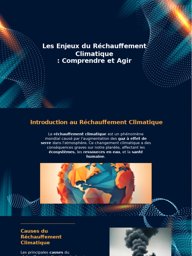Enjeux et Solutions du Réchauffement Climatique | PDF | Changement ...