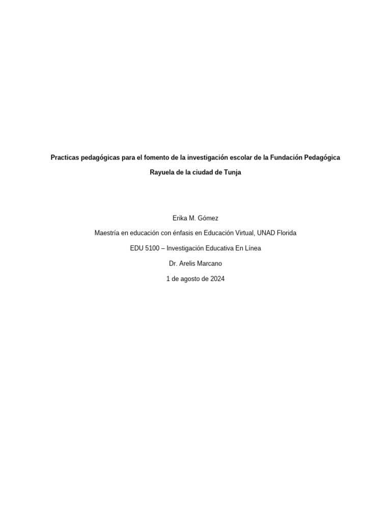 Planteacmiento Problema Investigación Proyectiva | PDF | Enseñando ...