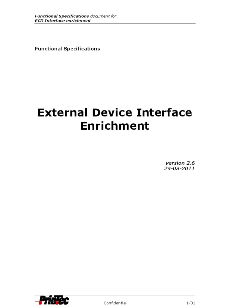 ECR Interface Via Ethernet RS232 FS v26 | PDF | Emv | Point Of Sale
