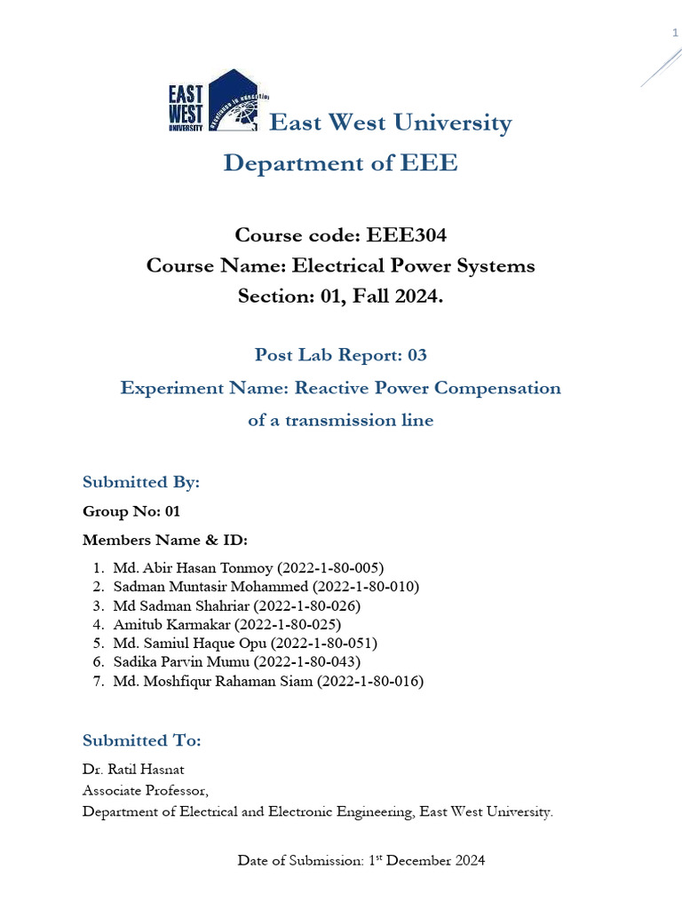 EEE304 PostLab Report 3 GRP 1 | PDF